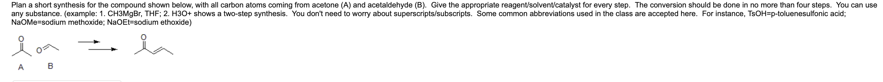 Solved Plan a short synthesis for the compound shown below, | Chegg.com