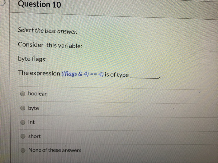 Solved D Question 9 Select the best answer. Consider this | Chegg.com