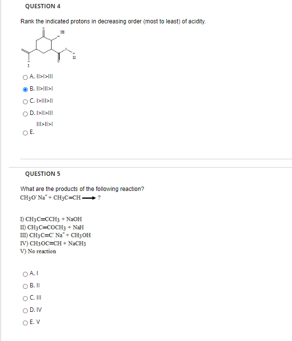 Solved QUESTION 4 Rank the indicated protons in decreasing | Chegg.com