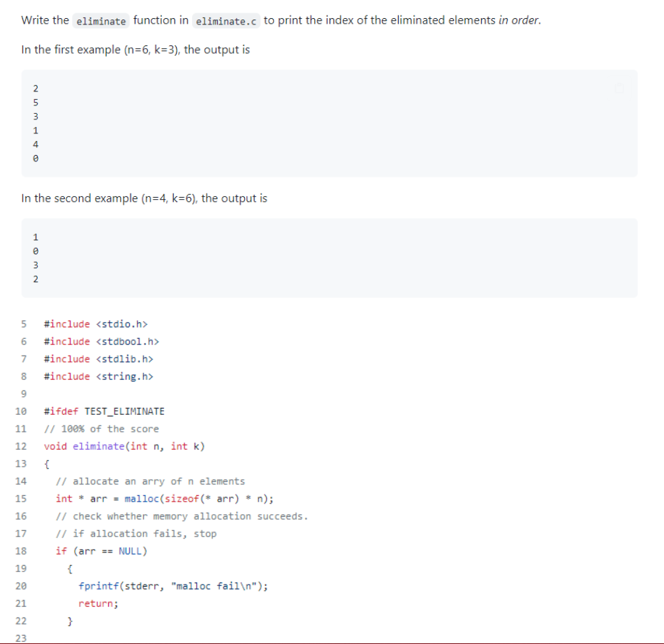 Solved CODE IN C, ARRAY ONLY, BASED ON THE CODE BELOW | Chegg.com
