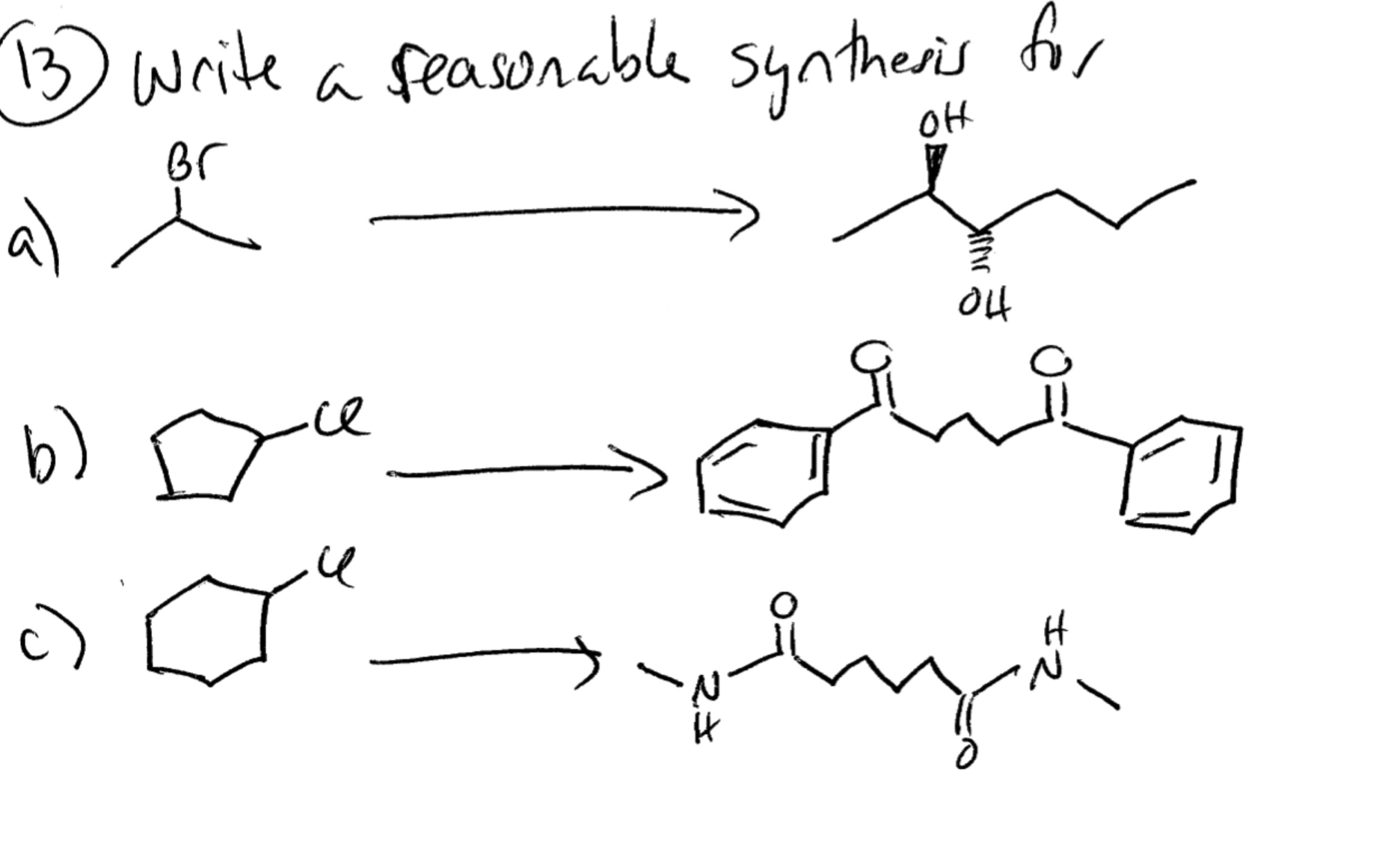 Solved Write a reasonable synthesis for | Chegg.com