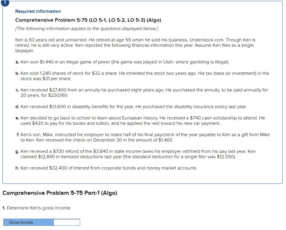 Solved Comprehensive Problem 5-75 (LO 5-1, LO 5-2, LO 5-3) | Chegg.com Solved Comprehensive Problem 5-75 (LO 5-1, LO 5-2, LO 5-3) | Chegg.com