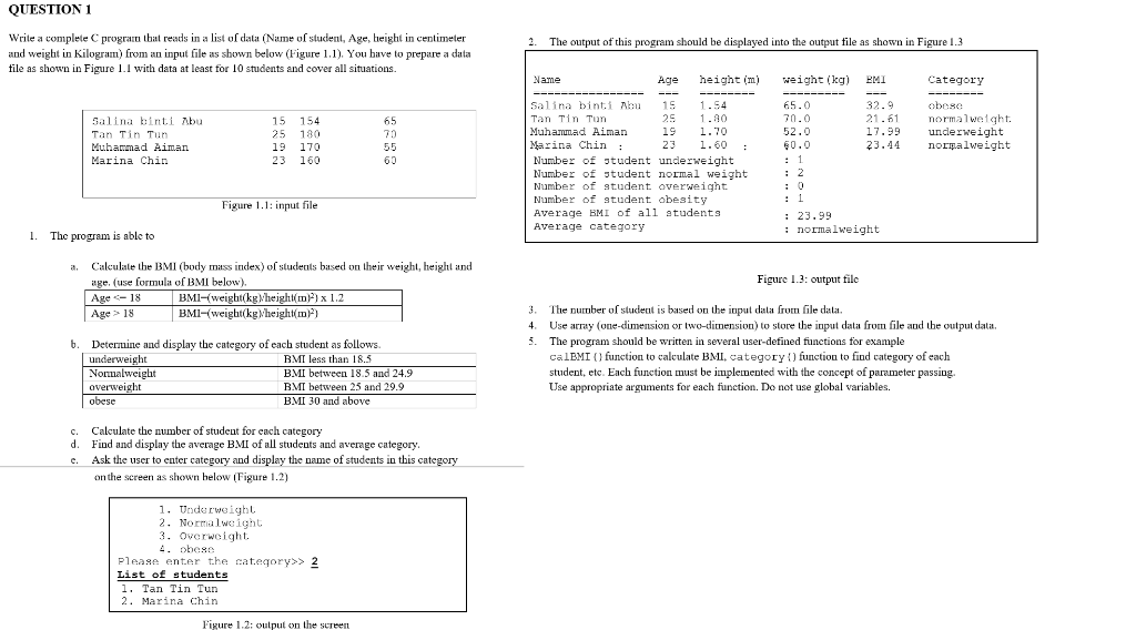 Solved Question 1 Write A Complete C Program That Reeds In ส 3858