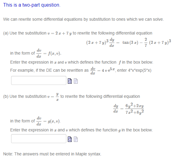 Solved This is a two-part question. We can rewrite some | Chegg.com