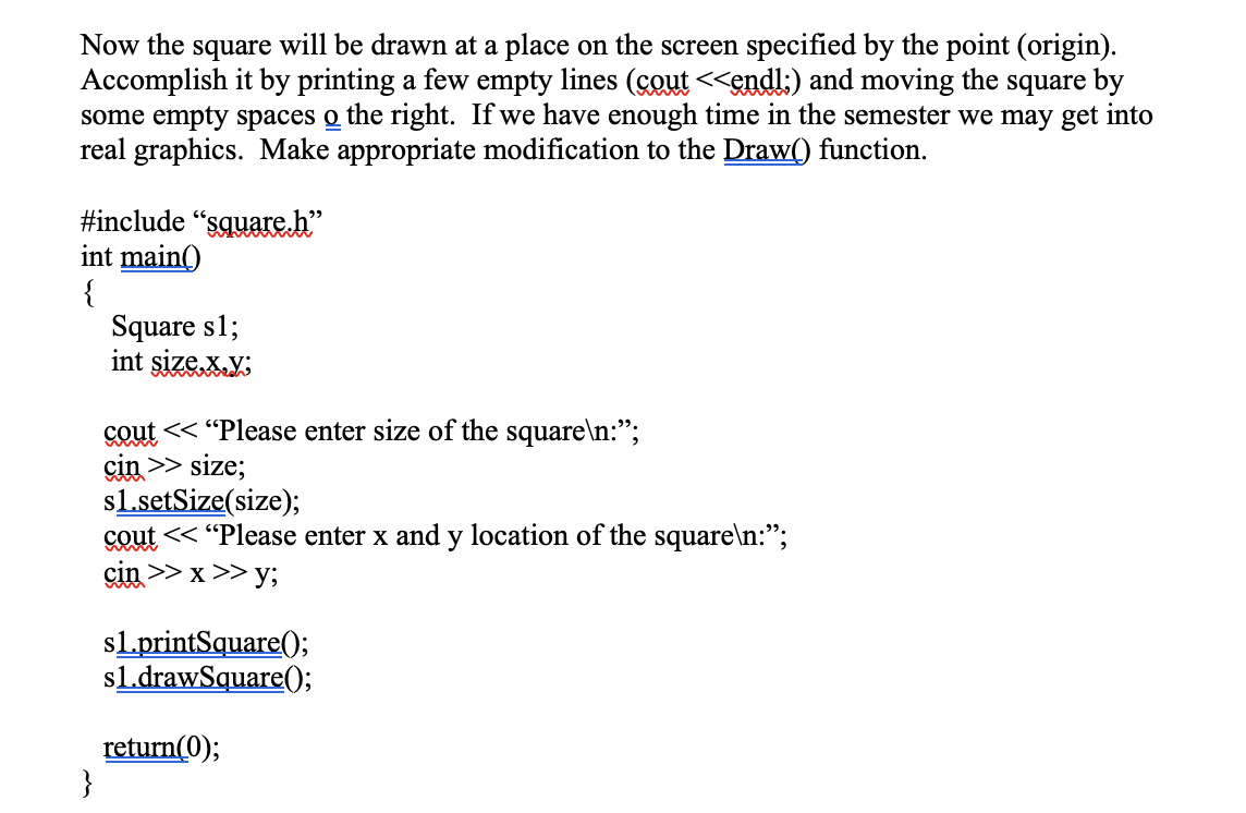 Solved The MyPoint class will have two private integer | Chegg.com