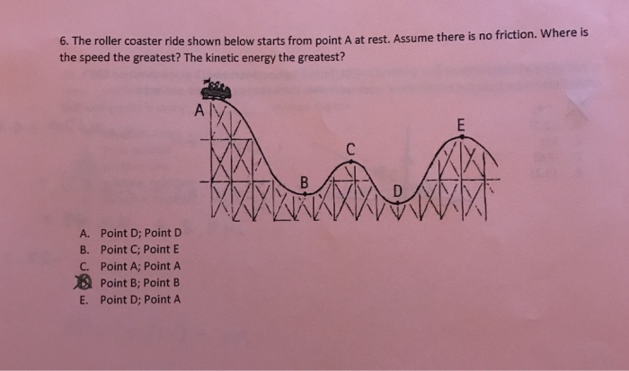 Solved 6. The roller coaster ride shown below starts from | Chegg.com