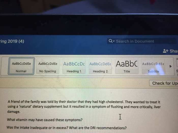 Solved ing 2019 (4) Q Search in Document +Sha AaBbCcDdEe | Chegg.com