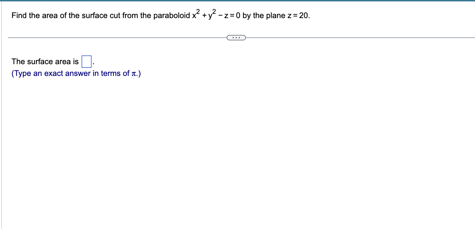 Solved Find the area of the surface cut from the paraboloid | Chegg.com