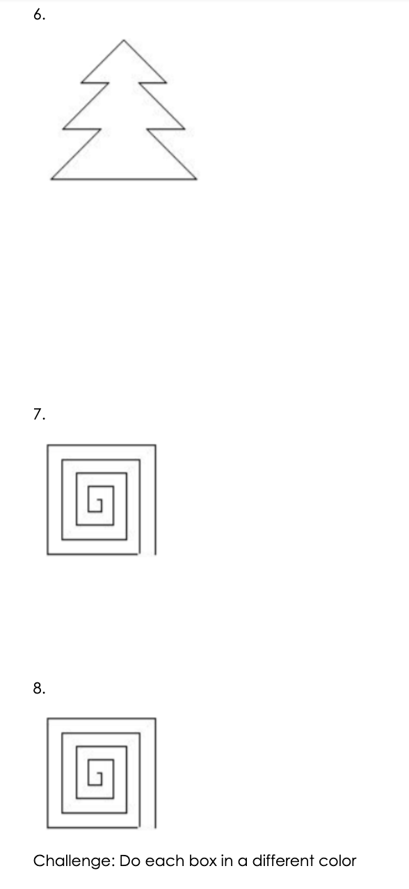 Solved 6. 7. 8. Challenge: Do each box in a different color | Chegg.com