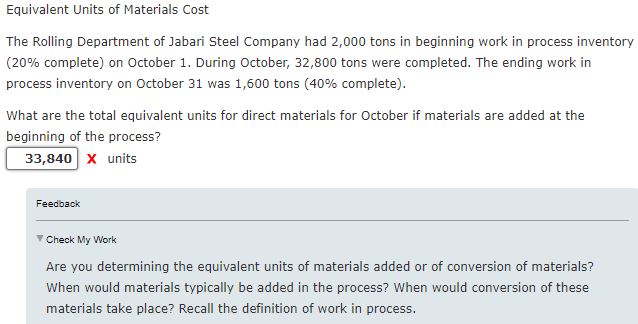 Solved Equivalent Units of Conversion CostsThe Rolling | Chegg.com