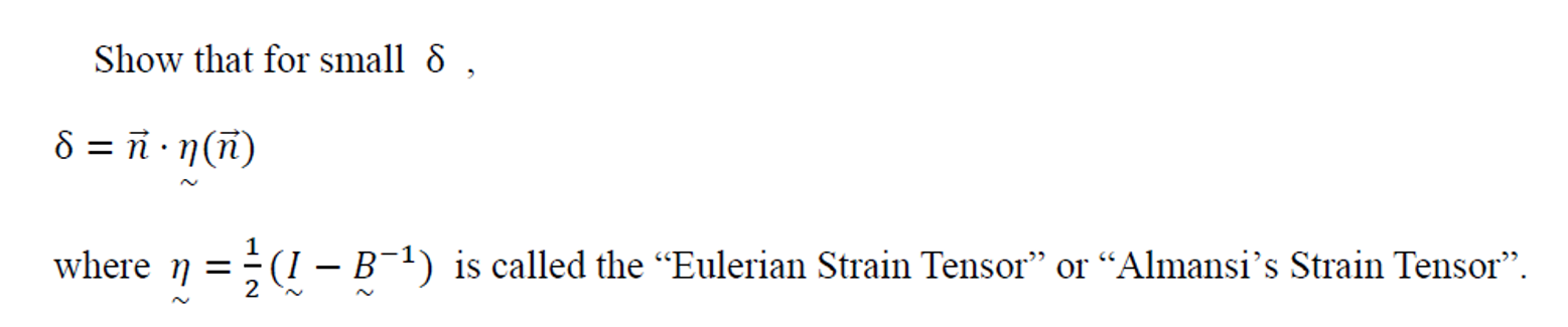 Show that for small S, 8 = ñ. nn) where n = {(I – | Chegg.com
