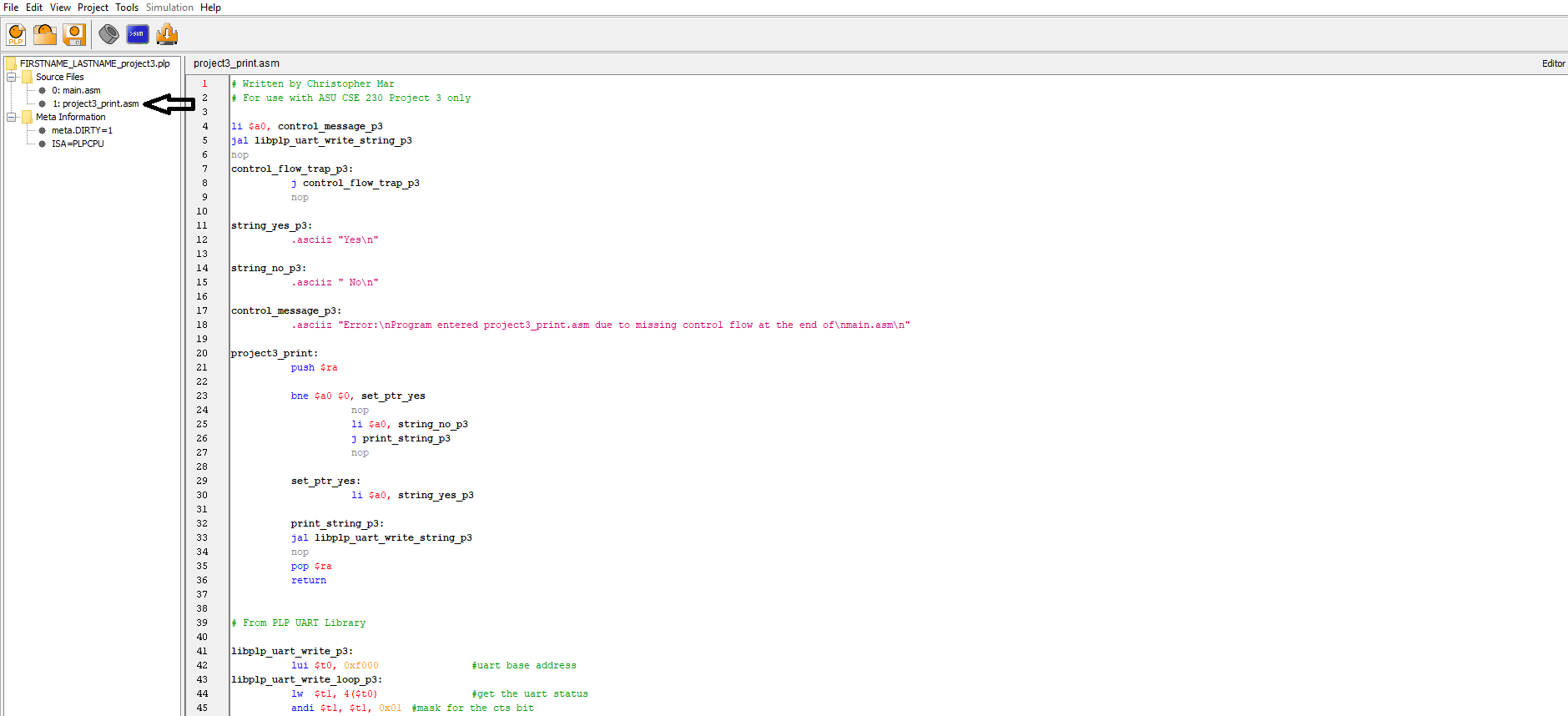 The project is to use the UART feature in the PLP | Chegg.com