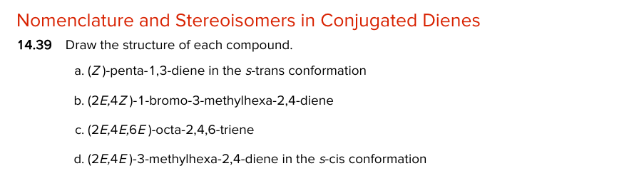 Solved Nomenclature and Stereoisomers in Conjugated Dienes | Chegg.com