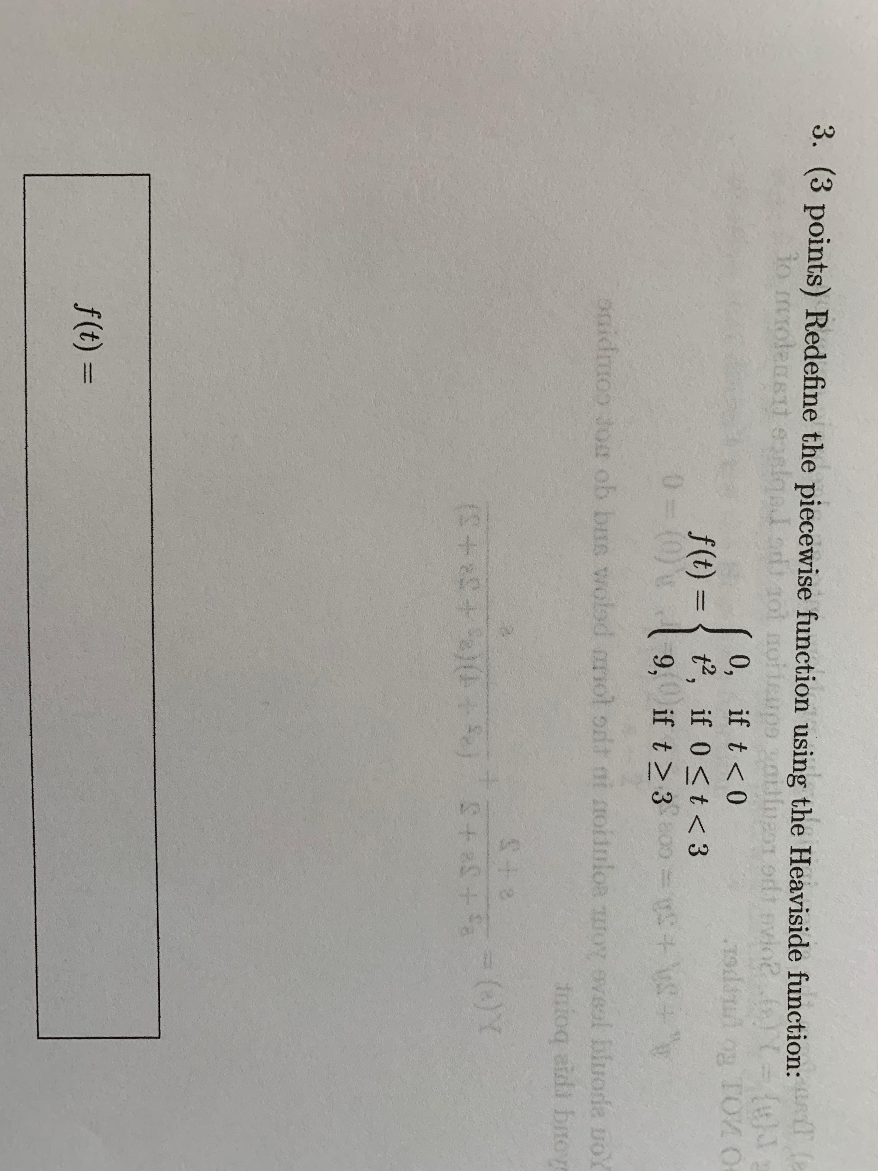 Solved 3. (3 points) Redefine the piecewise function using | Chegg.com