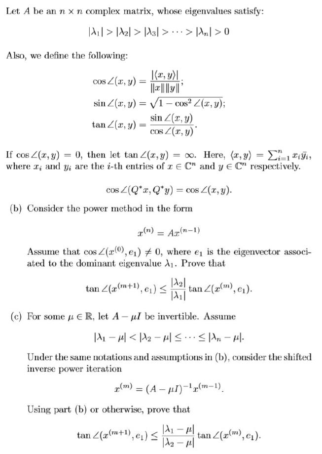 Let A be an n x n complex matrix, whose eigenvalues | Chegg.com