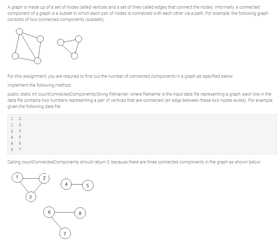 Solved A graph is made up of a set of nodes called vertices | Chegg.com