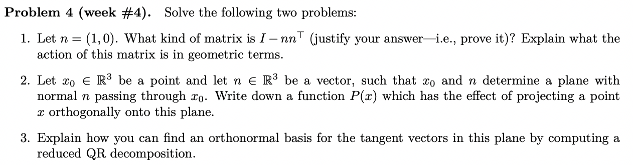Solved Problem 4 (week \#4). Solve the following two | Chegg.com
