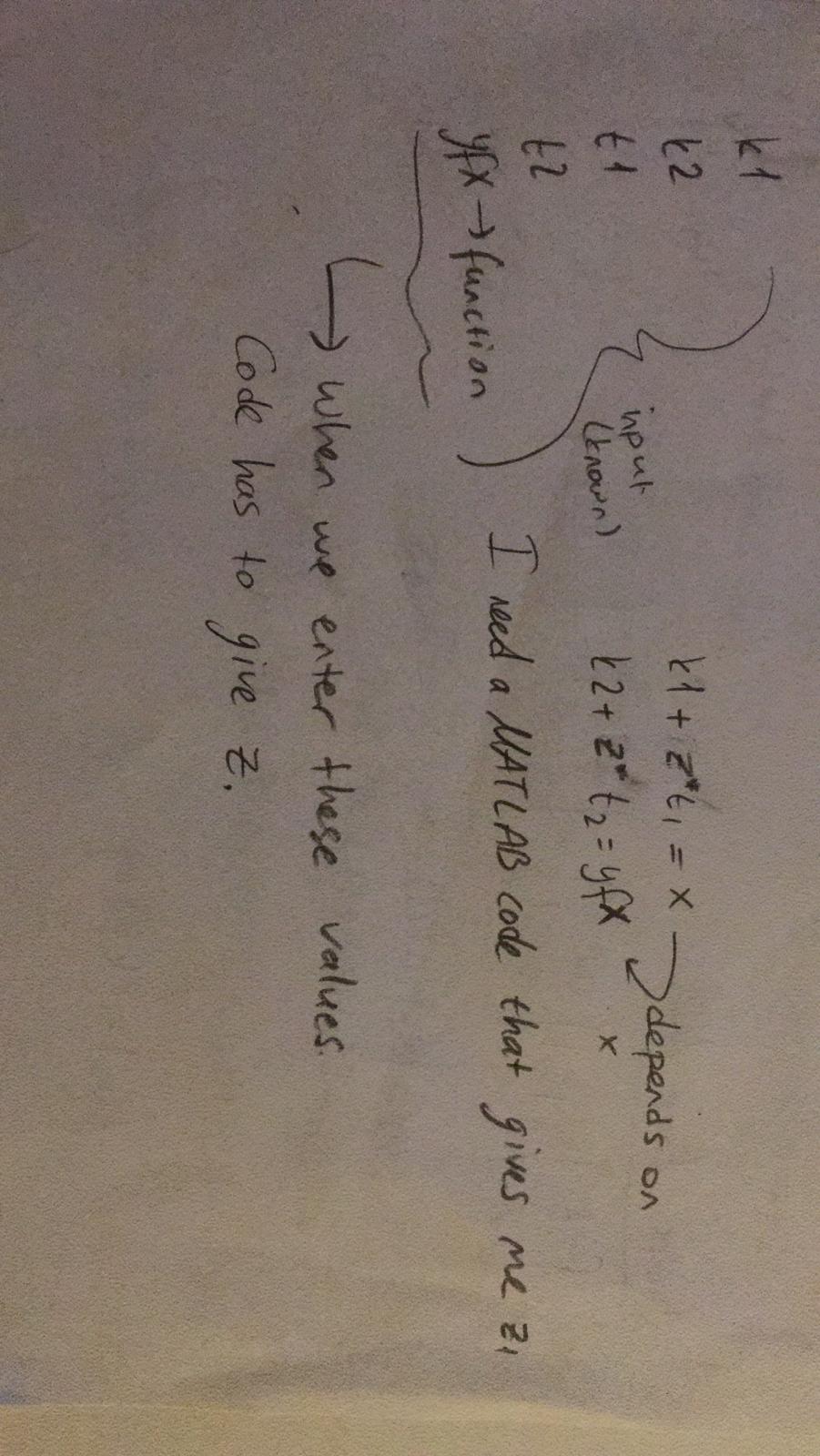 Solved MATLAB code needed. When we enter the inputs. yfx is | Chegg.com