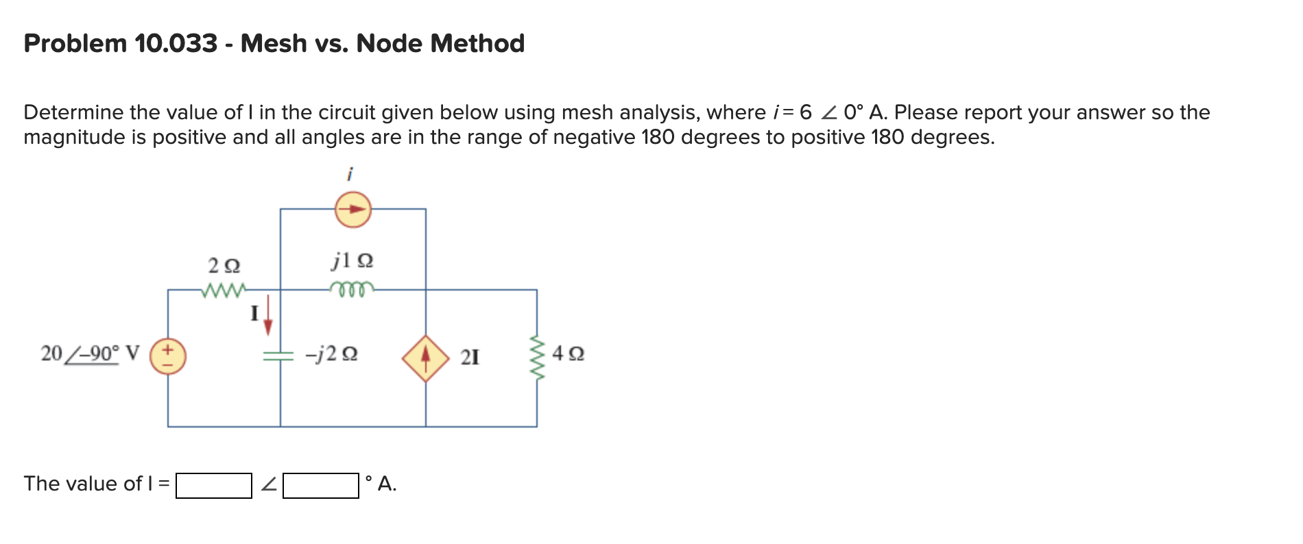 Solved Problem 10.033 - Mesh vs. Node Method Determine the | Chegg.com