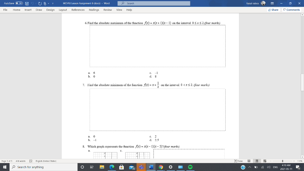 Solved AutoSave H MCVAU Lesson Assignment 6 (docx) - Word | Chegg.com