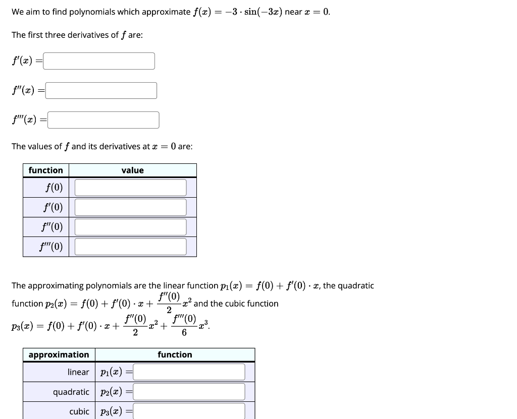 Solved We aim to find polynomials which approximate | Chegg.com