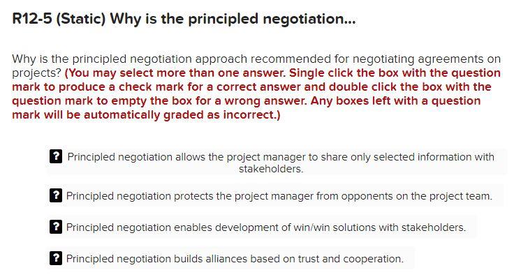 Solved Why is the principled negotiation approach | Chegg.com