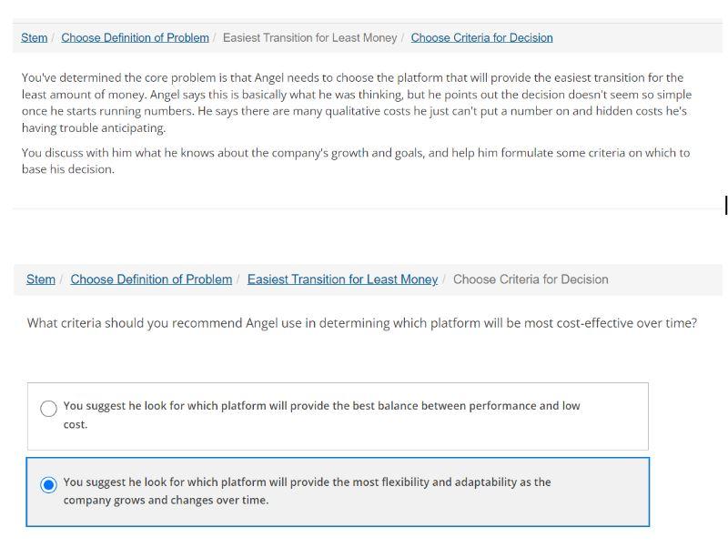 Solved You've determined the core problem is that Angel | Chegg.com