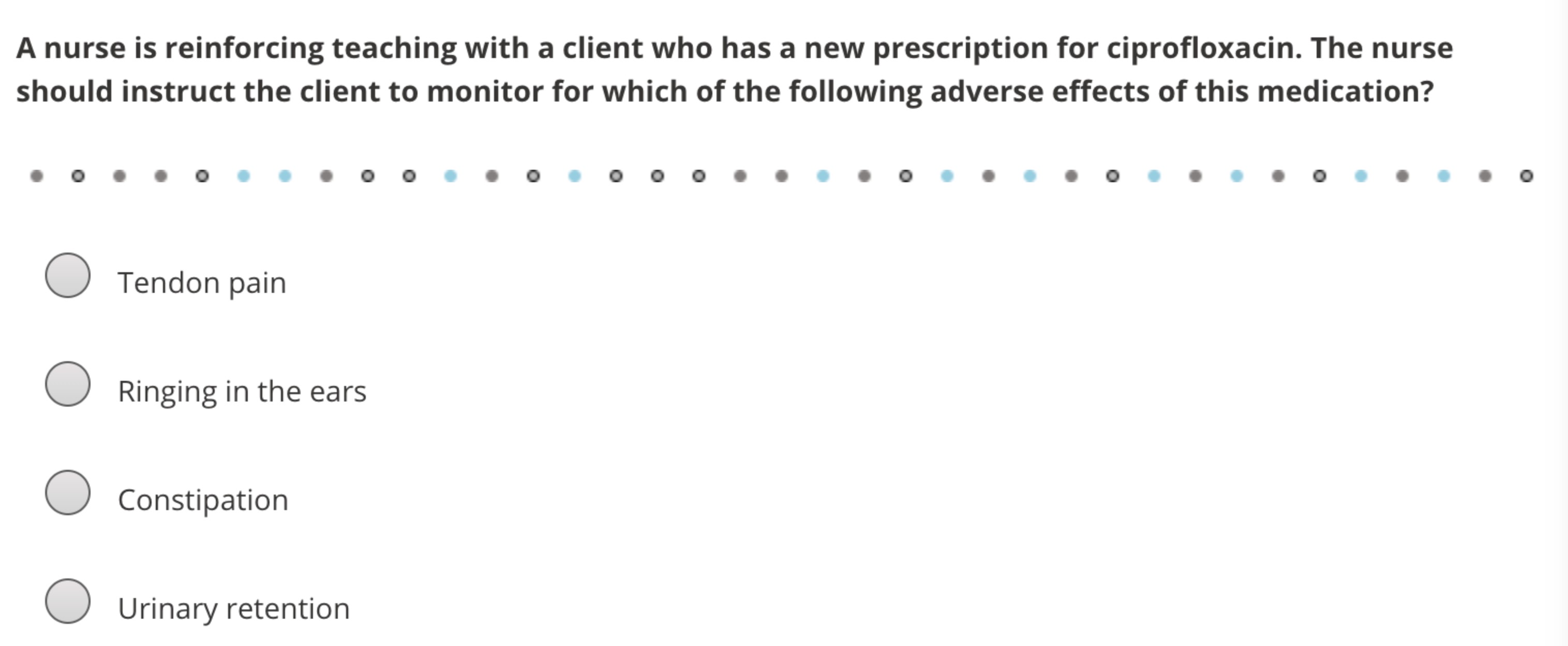 Solved A nurse is reinforcing teaching with a client who has | Chegg.com