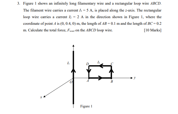 Solved Figure 1 shows an infinitely long filamentary wire | Chegg.com