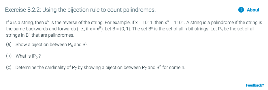 Solved Exercise 822 Using The Bijection Rule To Count 