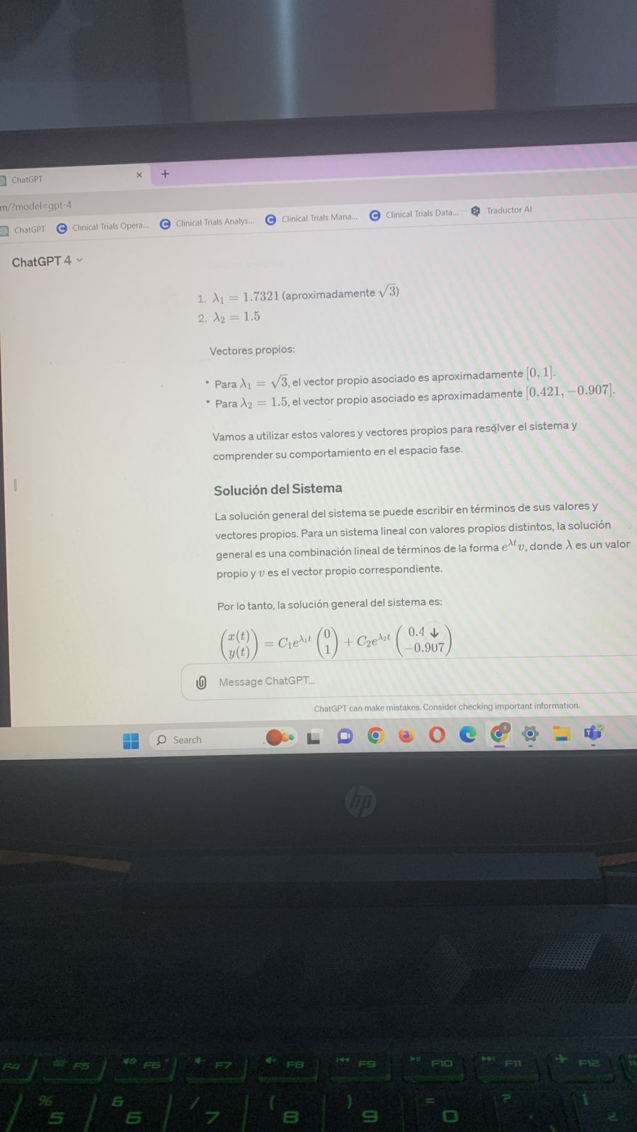 Solved 1. Calcule los valores y vectores propios asociados | Chegg.com