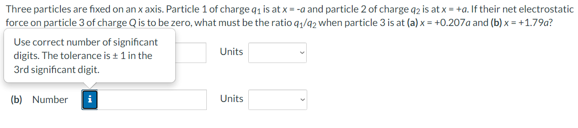 Solved Three particles are fixed on an x axis. Particle 1 of | Chegg.com