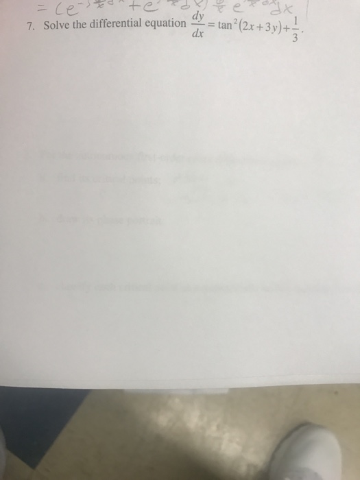 Solved Solve the differential equation dy/dx = tan^2 (2x | Chegg.com