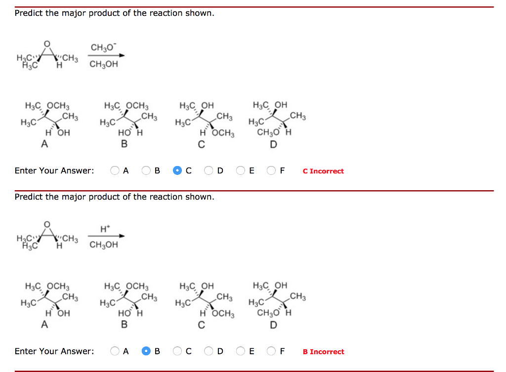 Solved Predict the major product of the reaction shown. CH30 | Chegg.com