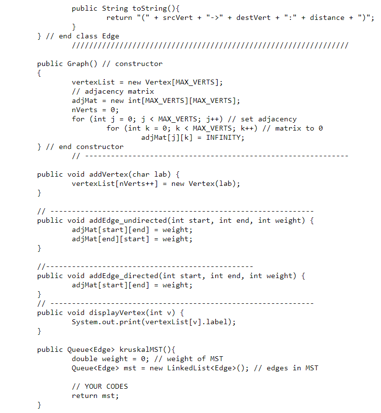 Solved Ford algorithm (50') Description: Please finish the | Chegg.com