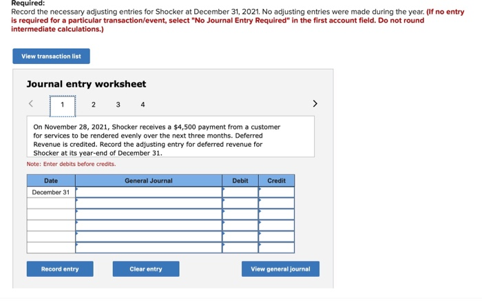 Solved Exercise 3-10A Record year-end adjusting entries | Chegg.com