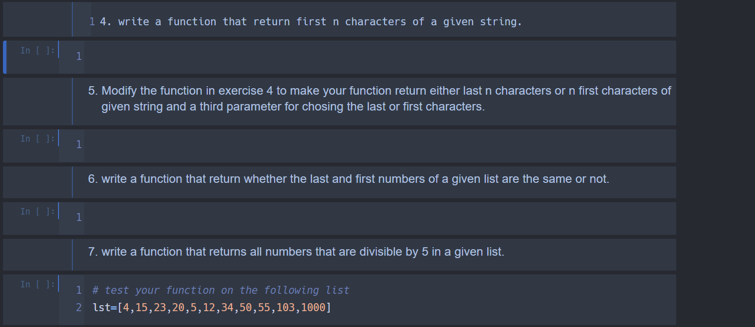Solved 1 4. write a function that return first n characters | Chegg.com