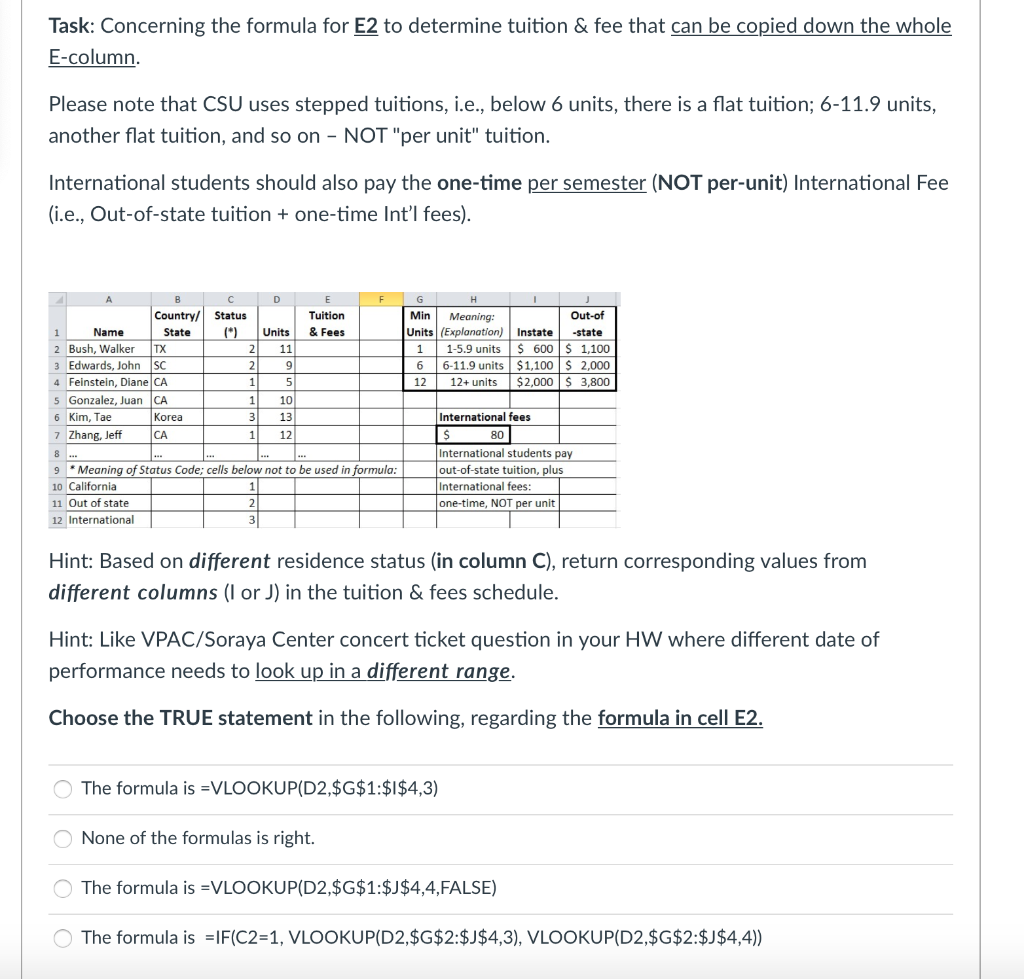 Solved Task: Concerning the formula for E2 to determine | Chegg.com