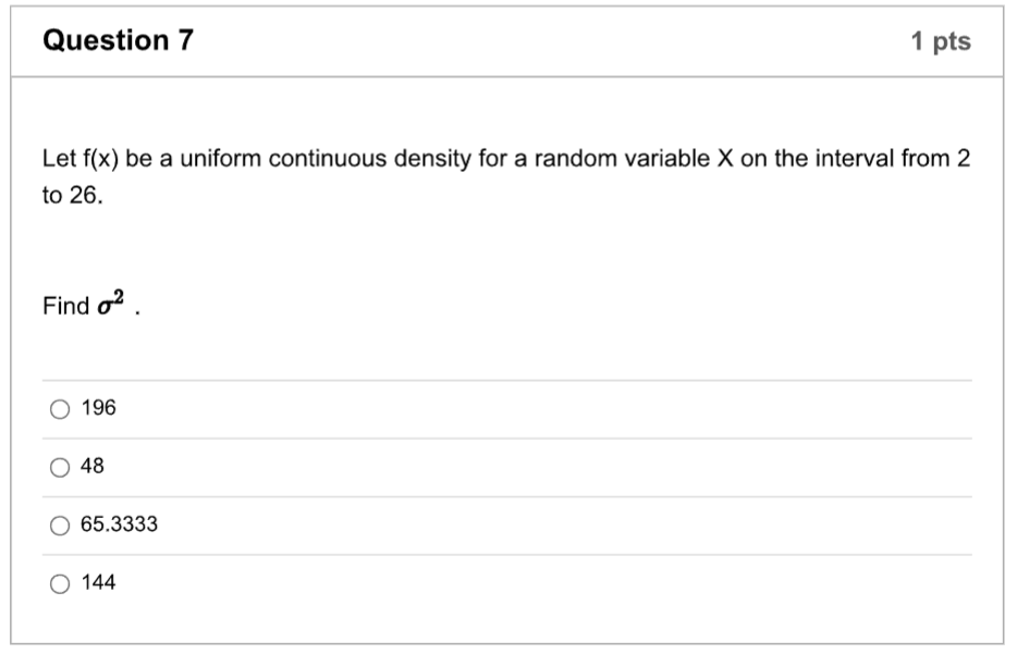 Solved Let f(x) be a uniform continuous density for a random | Chegg.com