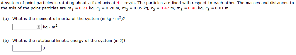 [Solved]: A system of point particles is rotating about a