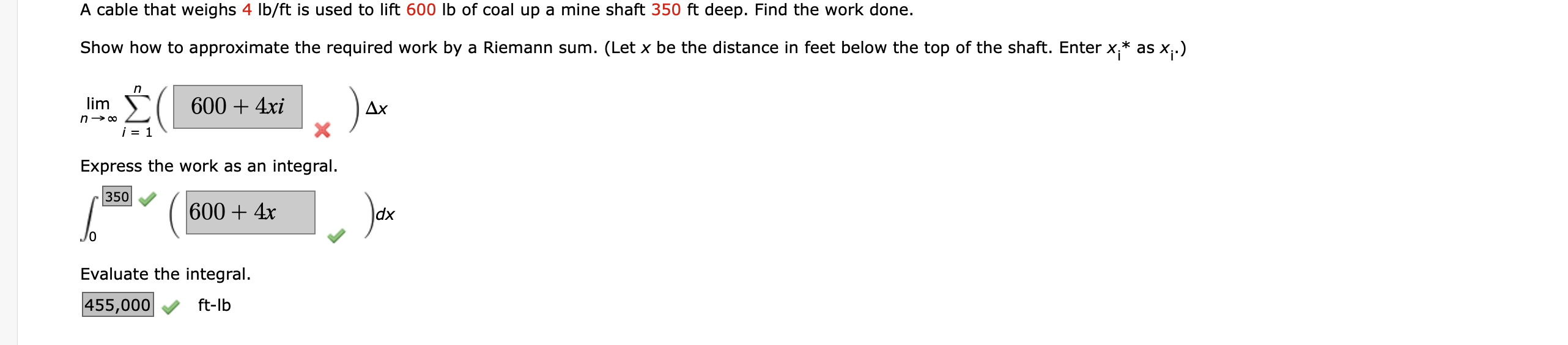 Solved A cable that weighs 4 lbft is ﻿used to ﻿lift | Chegg.com