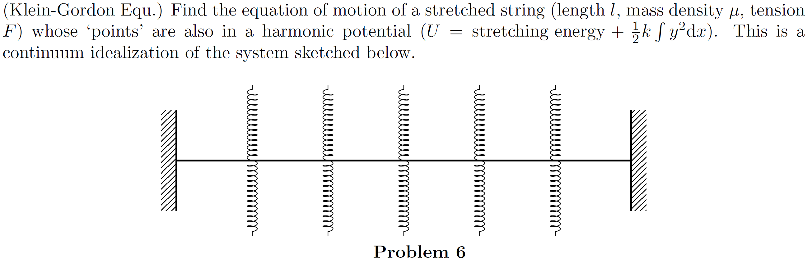 (Klein-Gordon Equ.) Find the equation of motion of a | Chegg.com