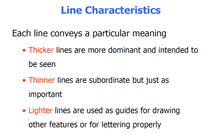 Solved Line Characteristics Each line conveys a particular | Chegg.com