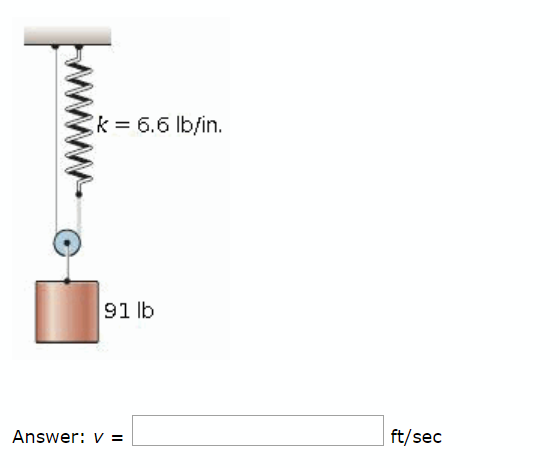 Solved The system is released from rest with the spring | Chegg.com