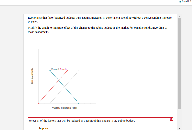 Solved Lk Give Up? Economists that favor balanced budgets | Chegg.com Solved Lk Give Up? Economists that favor balanced budgets | Chegg.com