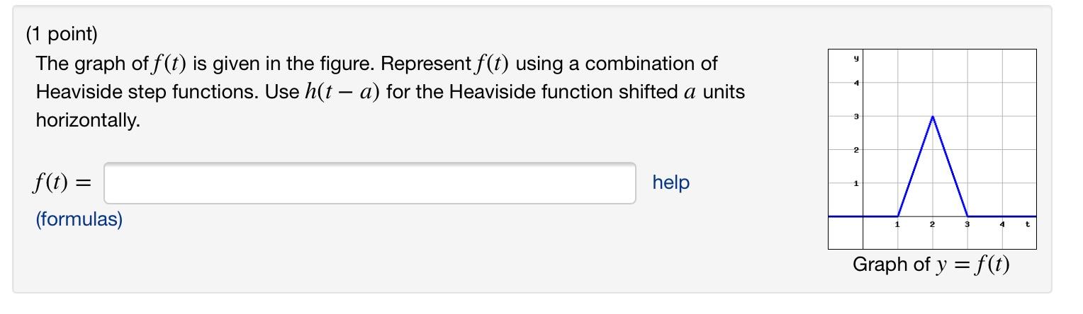 Solved (1 point) Consider the periodic function f(t) defined | Chegg.com