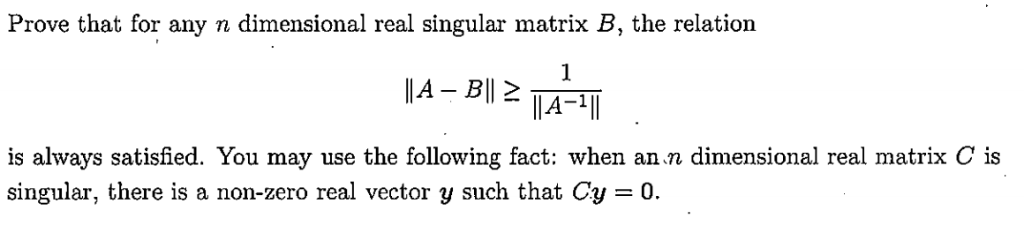 Solved Consider an n dimensional linear system Ax = b, where | Chegg.com