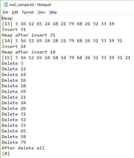 Write a program that implements heap class and test | Chegg.com