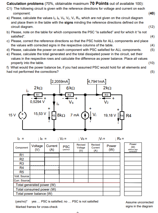 Solved Calculation problems (70%, obtainable maximum 70 | Chegg.com
