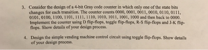 Solved Consider the design of a 4-bit Gray code counter in | Chegg.com